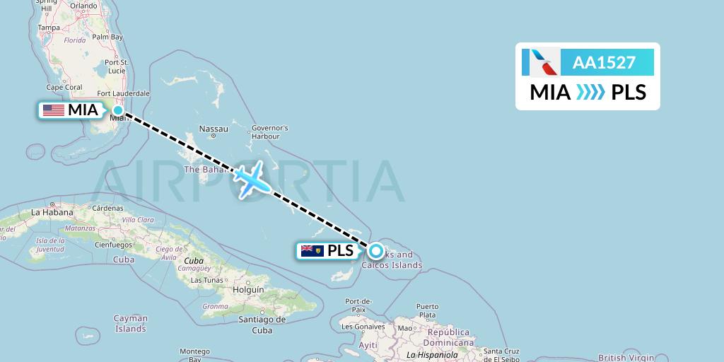 AA1527 Flight Status American Airlines: Miami to Providenciales (AAL1527)