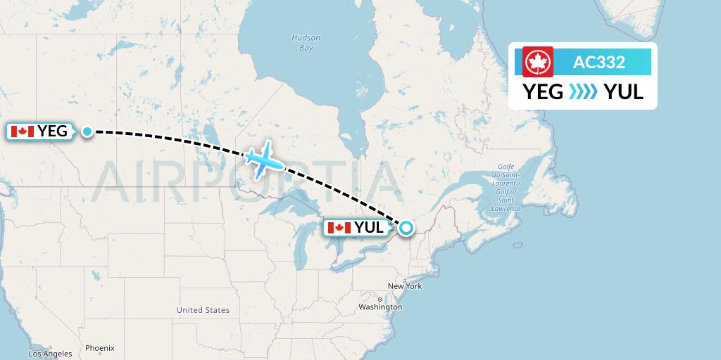 AC332 Flight Status Air Canada: Edmonton to Montreal (ACA332)