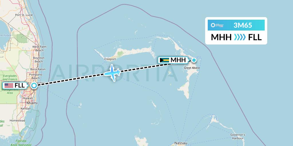 3M65 Flight Status Silver Airways: Marsh Harbour to Fort Lauderdale (SIL65)