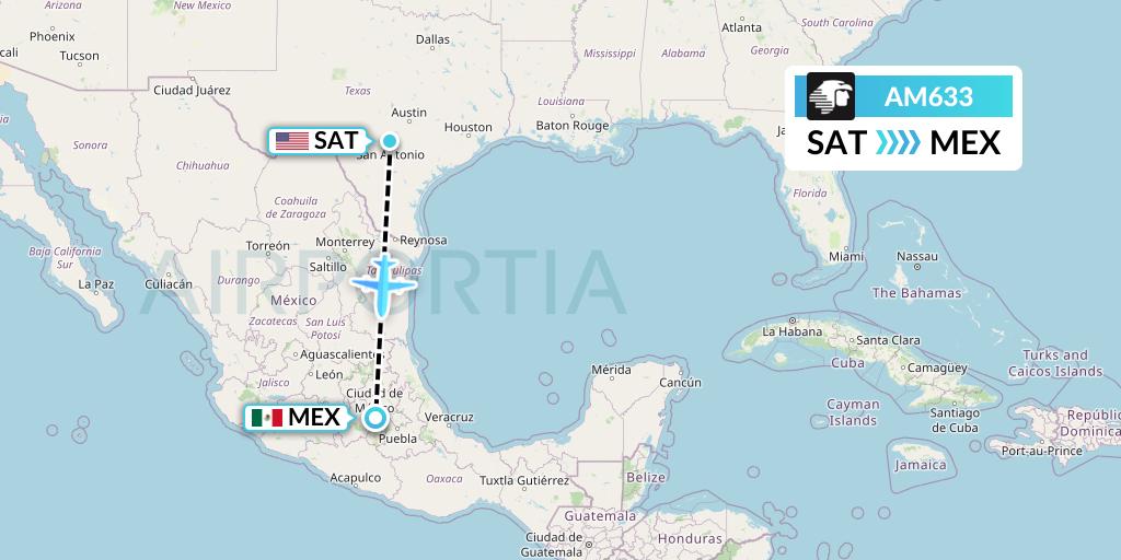 AM633 Flight Status Aeromexico: San Antonio to Mexico City (AMX633)