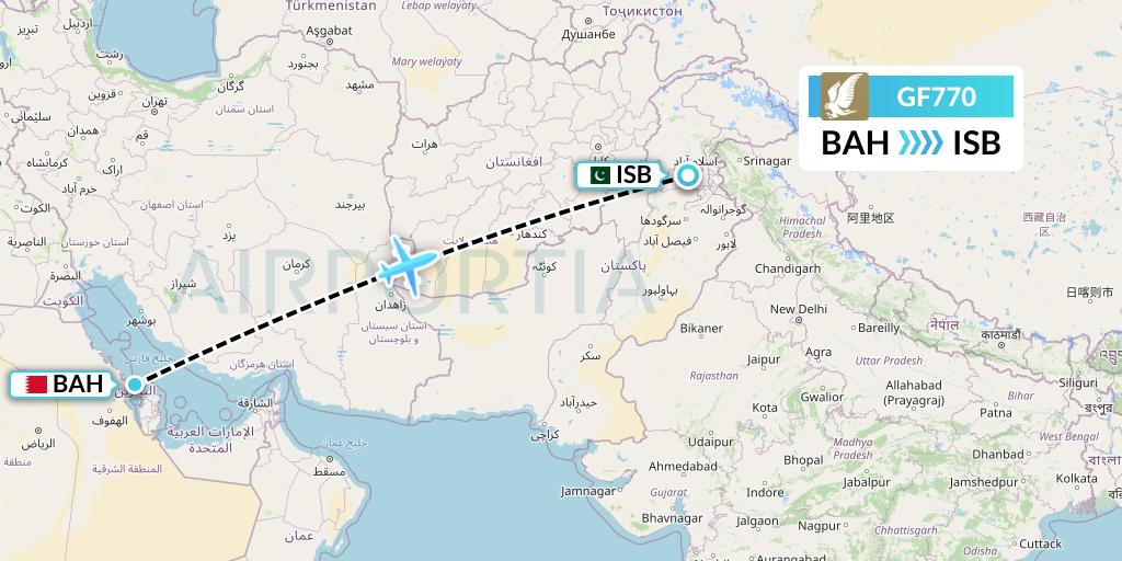 GF770 Flight Status Gulf Air: Bahrain to Islamabad (GFA770)