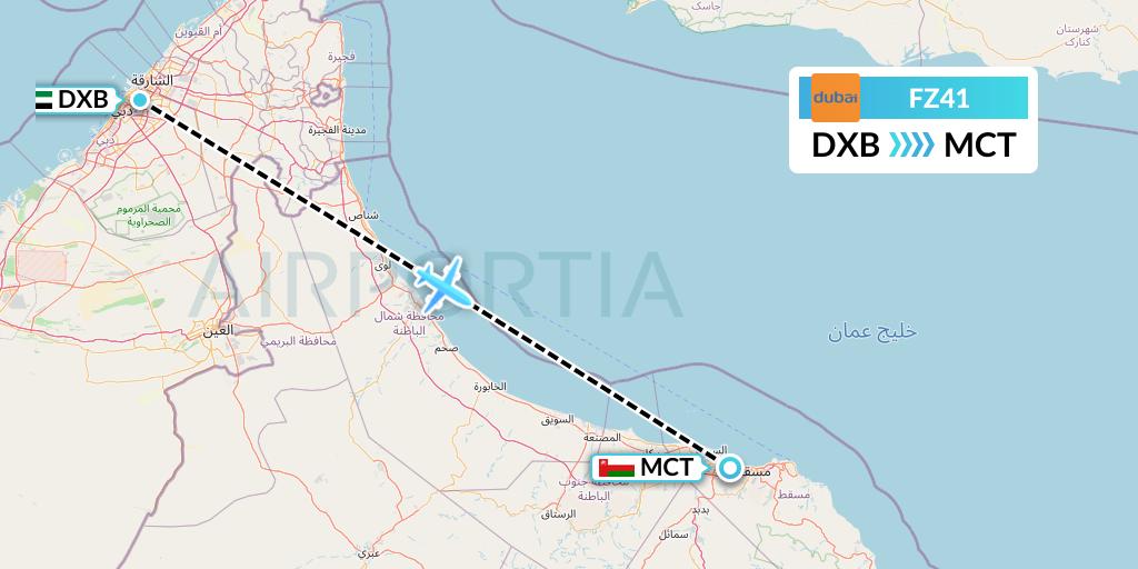 FZ41 Flight Status FlyDubai: Dubai to Muscat (FDB41)
