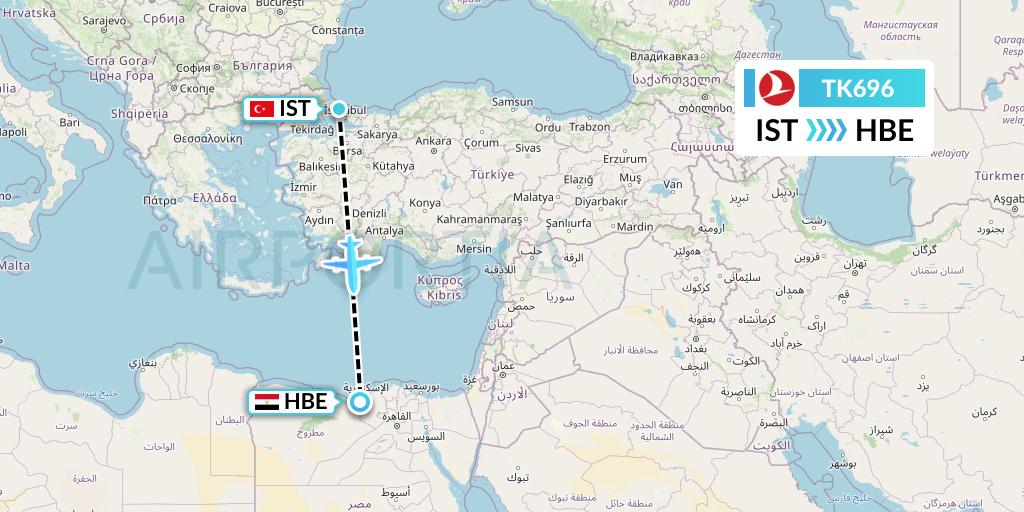 TK696 Flight Status Turkish Airlines: Istanbul to Alexandria (THY696)