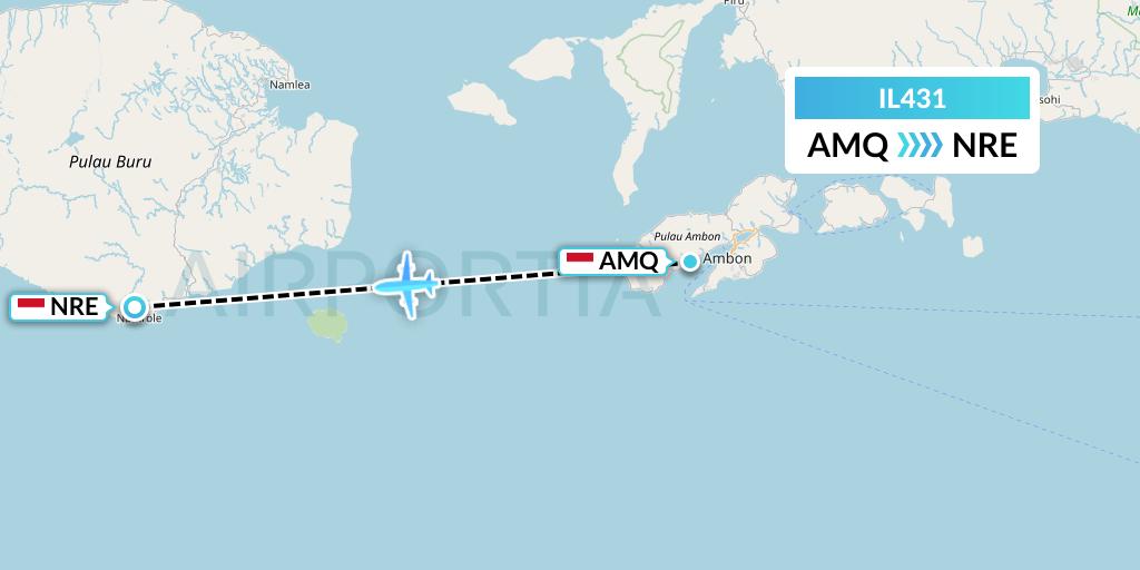 IL431 Flight Status Trigana Air Service: Ambon to Namrole-Buru Island ...