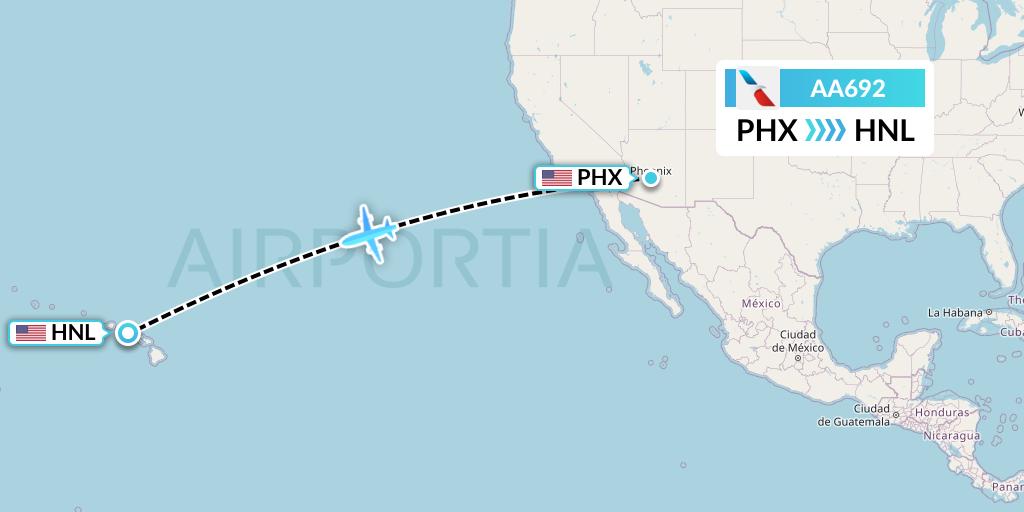 AA692 Flight Status American Airlines: Phoenix to Honolulu (AAL692)