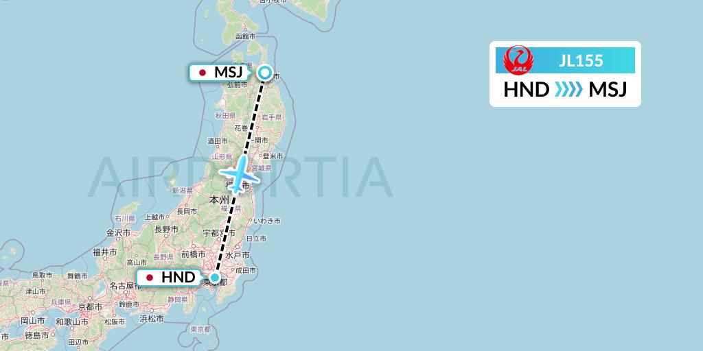 JL155 Flight Status Japan Airlines: Tokyo to Misawa (JAL155)