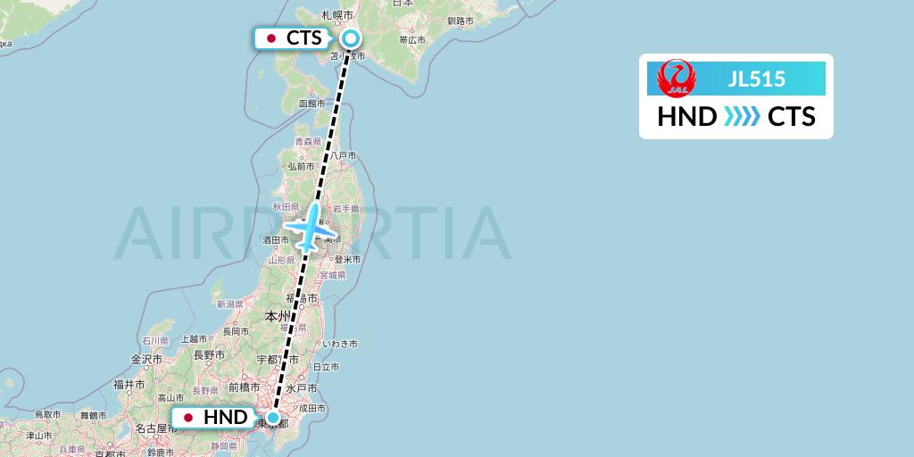 JL515 Flight Status Japan Airlines: Tokyo to Sapporo (JAL515)