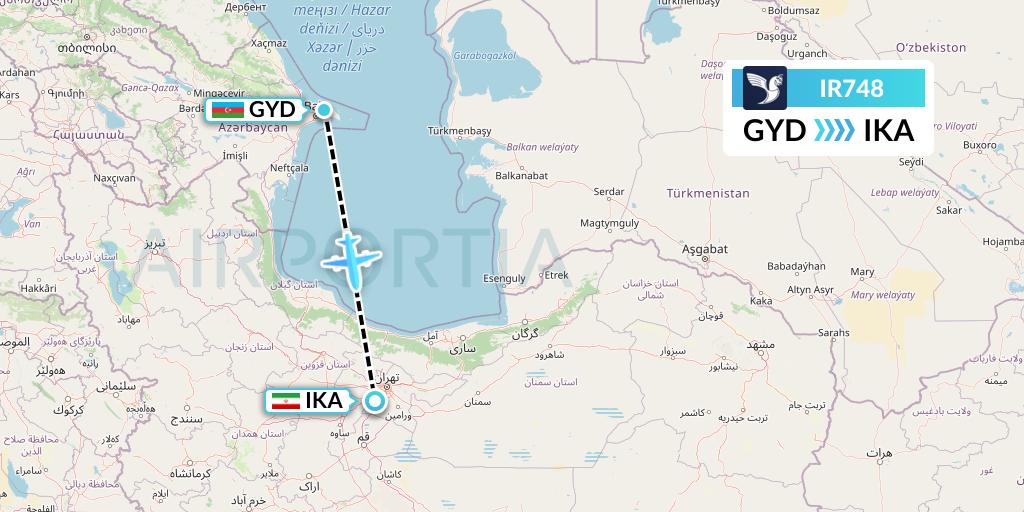 IR748 Flight Status Iran Air: Baku to Tehran (IRA748)
