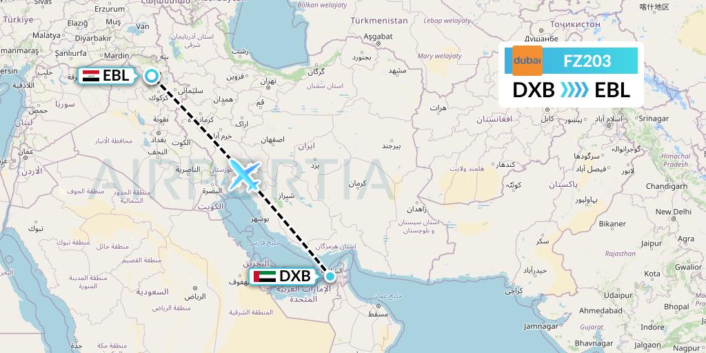 FZ203 Flight Status FlyDubai: Dubai to Arbil (FDB203)