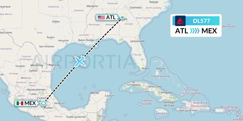 DL577 Flight Status Delta Air Lines: Atlanta to Mexico City (DAL577)