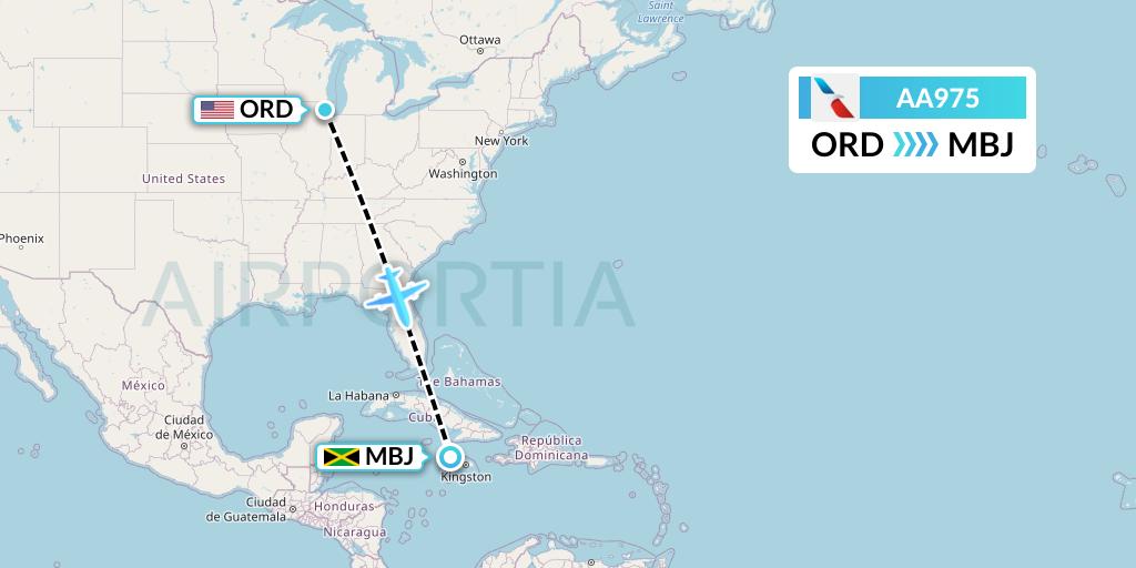 AA975 Flight Status American Airlines: Chicago to Montego Bay (AAL975)