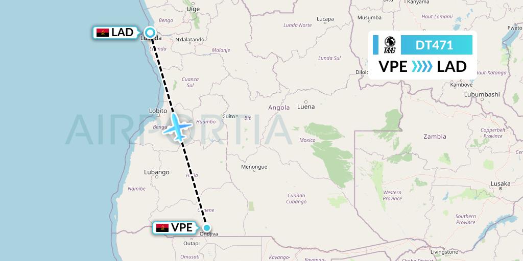 DT471 Flight Status TAAG Angola Airlines: Ngiva to Luanda (DTA471)