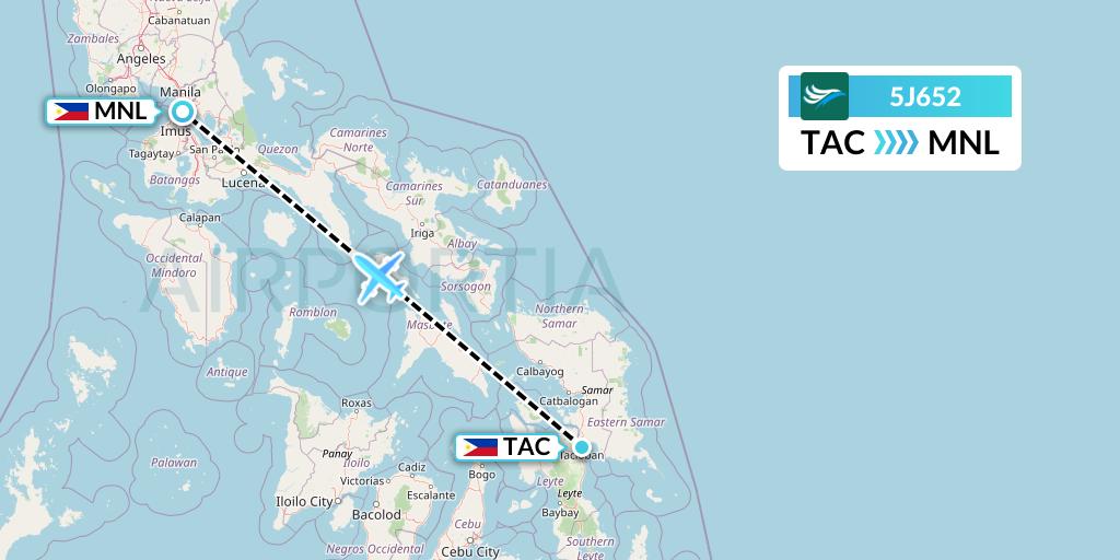 5J652 Flight Status CEBU Pacific Air: Tacloban to Manila (CEB652)