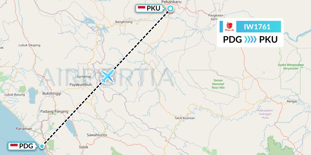 IW1761 Flight Status Wings Air: Padang to Pekanbaru (WON1761)