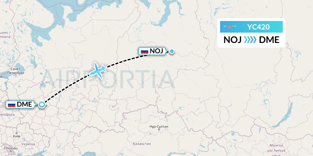 YC420 Flight Status Yamal Airlines: Noyabrsk to Moscow (LLM420)