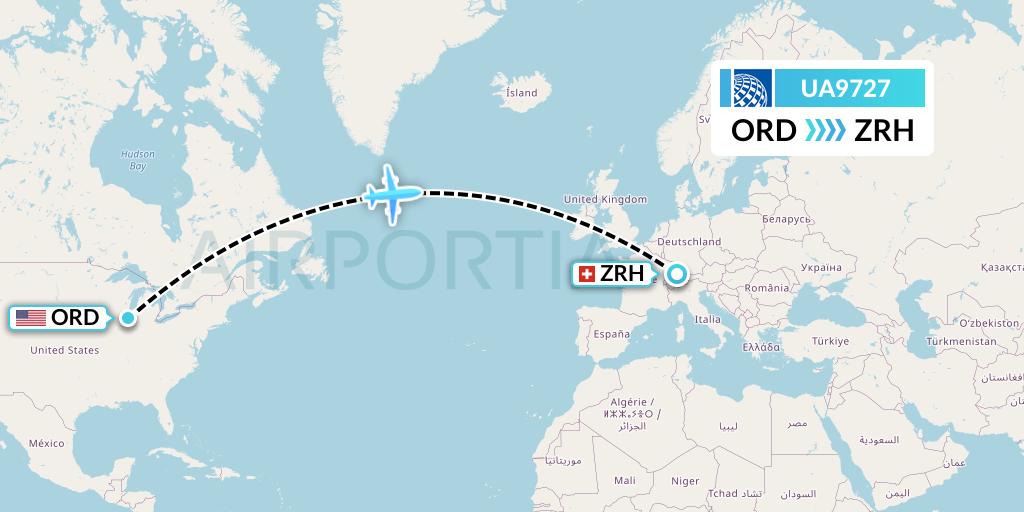 UA9727 Flight Status United Airlines: Chicago to Zurich (UAL9727)