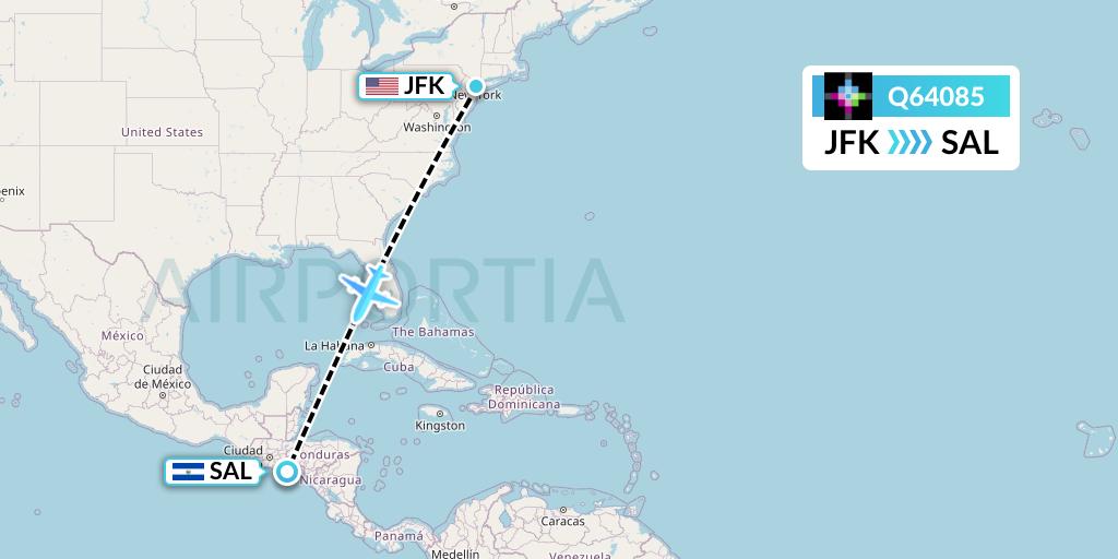Q64085 Flight Status Volaris Costa Rica: New York to San Salvador (VOC4085)