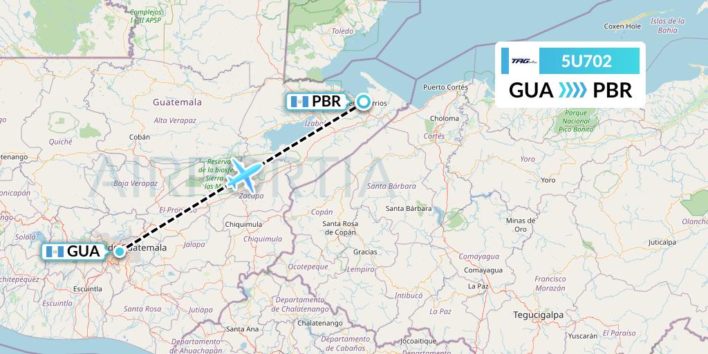 5U702 Flight Status TAG Airlines: Guatemala City to Puerto Barrios (TGU702)