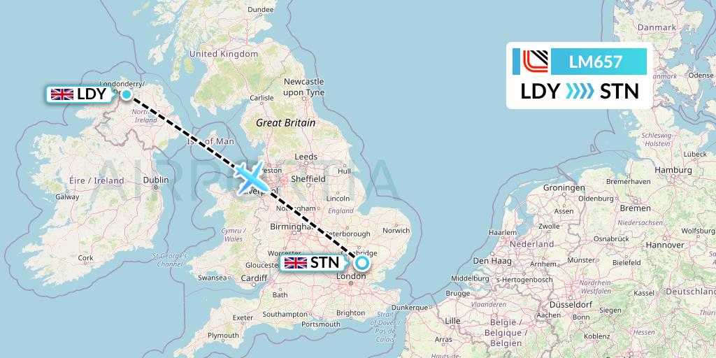 LM657 Flight Status Loganair: Londonderry to London (LOG657)