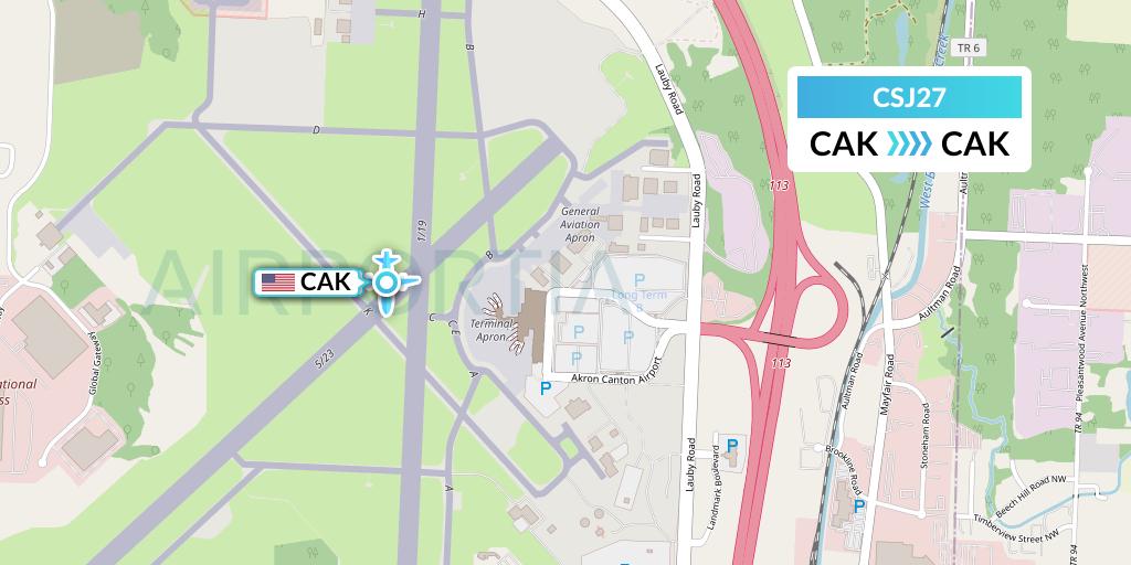 CSJ27 Flight Status Castle Aviation: Akron to Akron