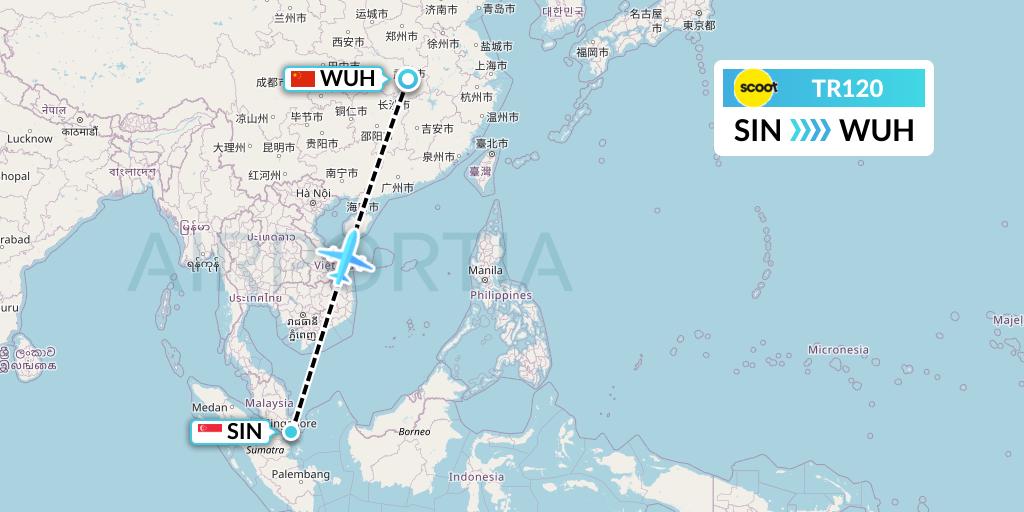 TR120 Flight Status Tigerair: Singapore to Wuhan (TGW120)