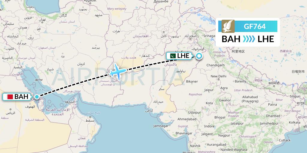 GF764 Flight Status Gulf Air: Bahrain to Lahore (GFA764)