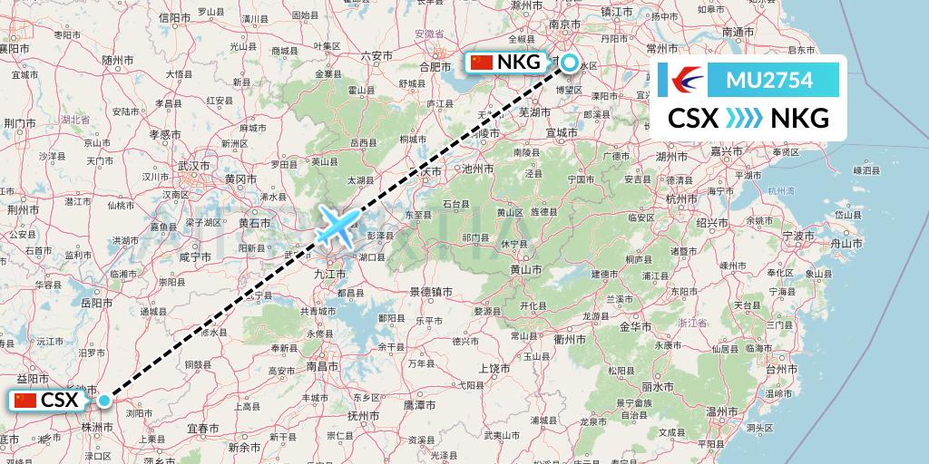 MU2754 Flight Status China Eastern Airlines: Changsha to Nanjing (CES2754)