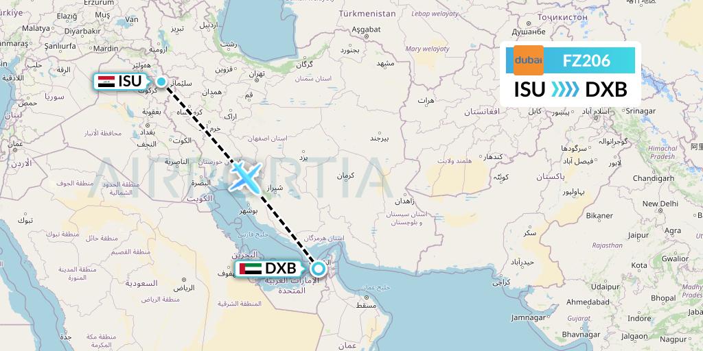 FZ206 Flight Status FlyDubai: Sulaimaniyah to Dubai (FDB206)