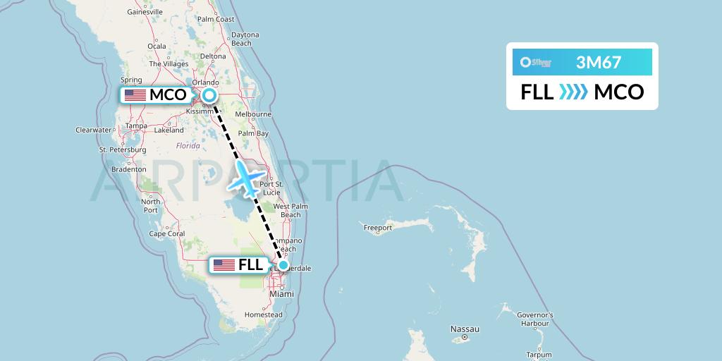 3M67 Flight Status Silver Airways: Fort Lauderdale to Orlando (SIL67)