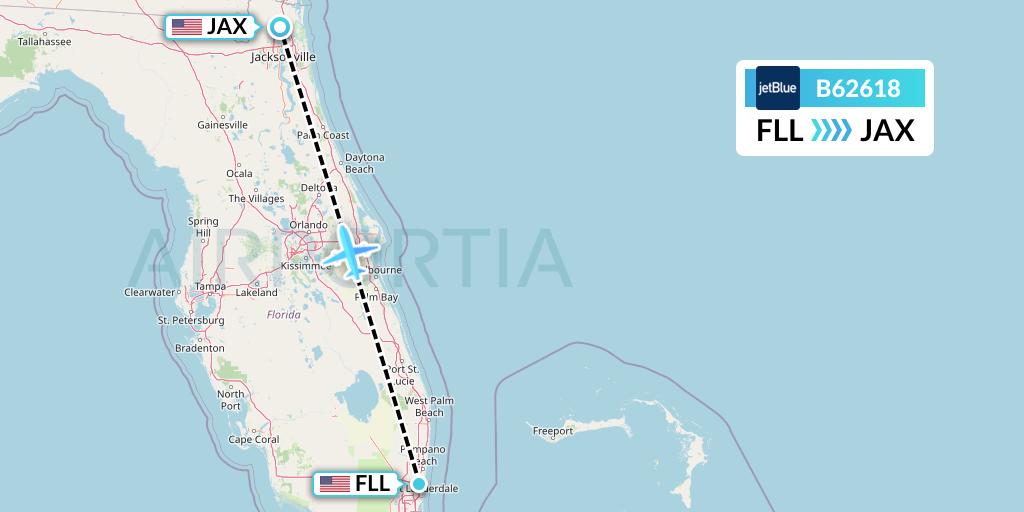 B62618 Flight Status JetBlue Airways: Fort Lauderdale to Jacksonville ...