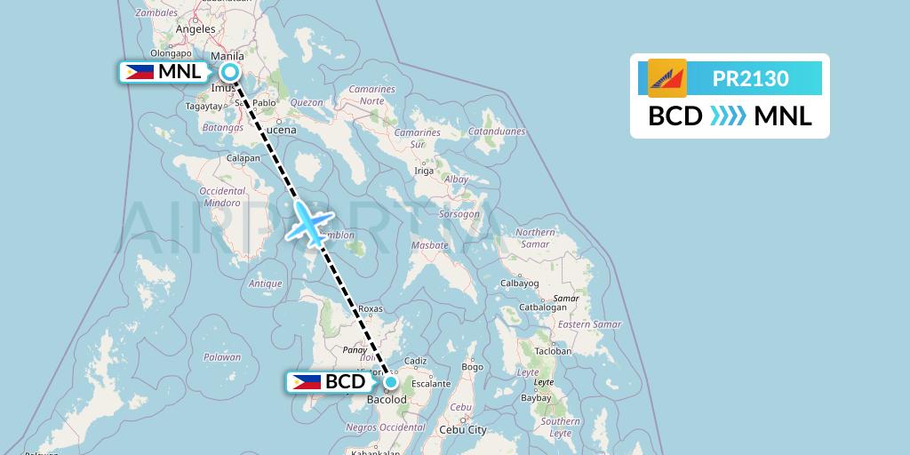 PR2130 Flight Status Philippine Airlines: Bacolod City to Manila (PAL2130)