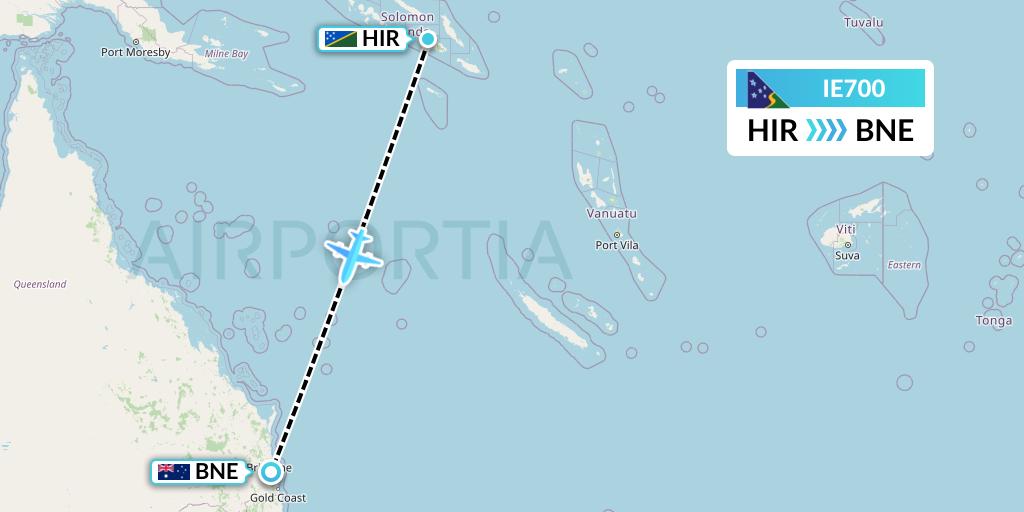 IE700 Flight Status Solomon Airlines: Honiara to Brisbane (SOL700)