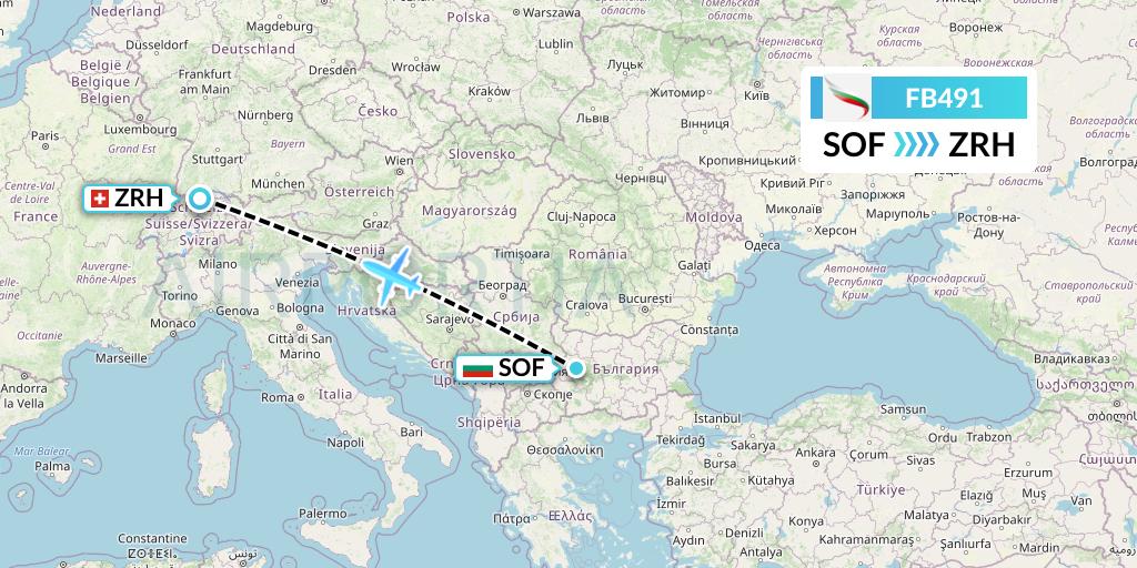 FB491 Flight Status Bulgaria Air: Sofia to Zurich (LZB491)