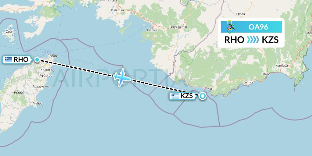 OA96 Flight Status Olympic Air: Rhodes to Kastelorizo Island (OAL96)