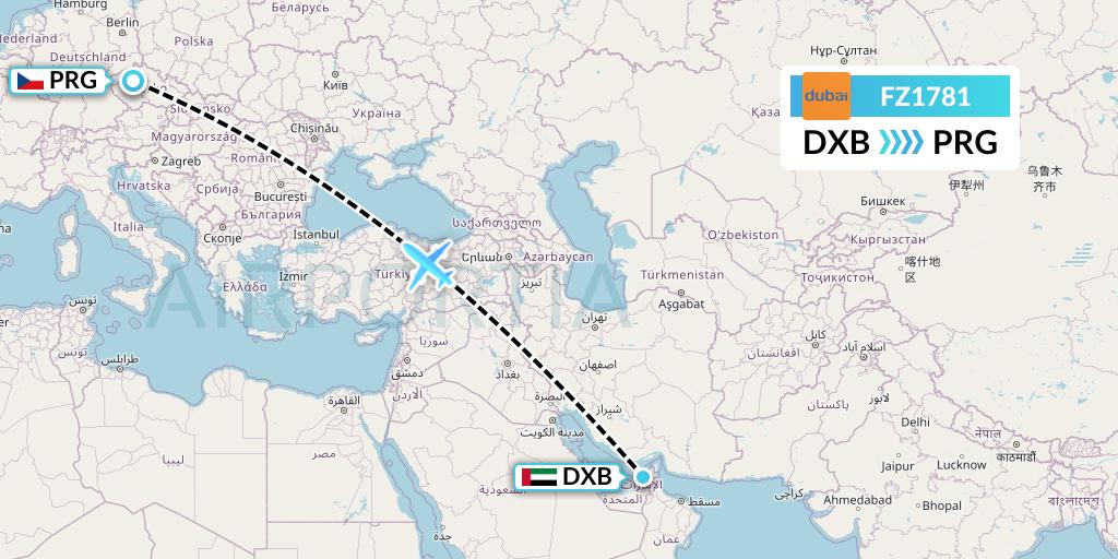 FZ1781 Flight Status FlyDubai: Dubai to Prague (FDB1781)