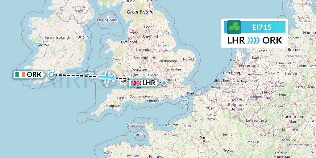 EI715 Flight Status Aer Lingus: London to Cork (EIN715)
