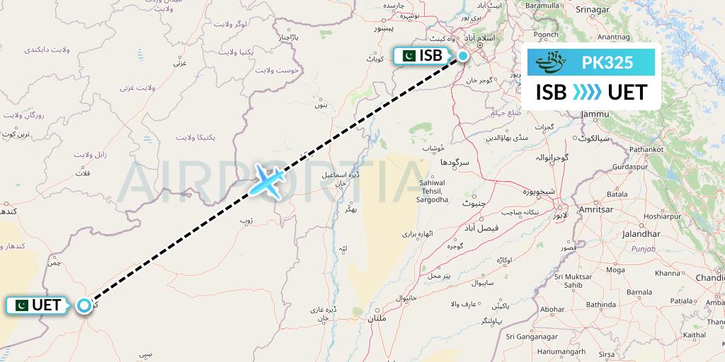PK325 Flight Status Pakistan International Airlines: Islamabad to ...