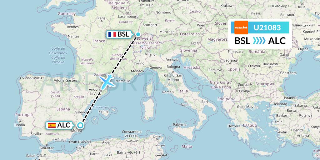 U21083 Flight Status EasyJet: Basel to Alicante (EZY1083)
