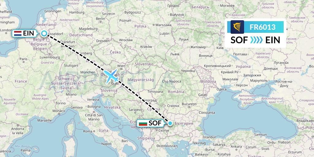FR6013 Flight Status Ryanair: Sofia to Eindhoven (RYR6013)
