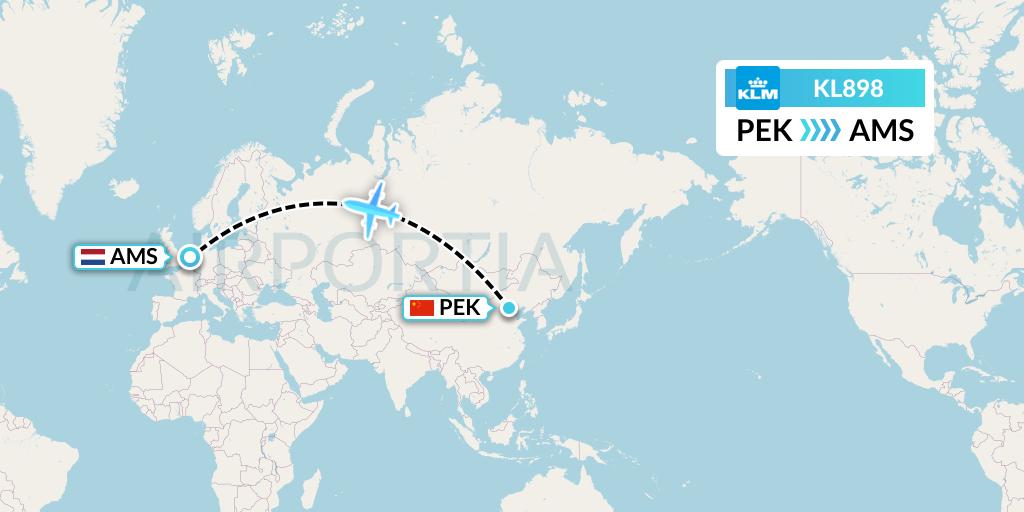 KL898 Flight Status KLM: Beijing to Amsterdam (KLM898)