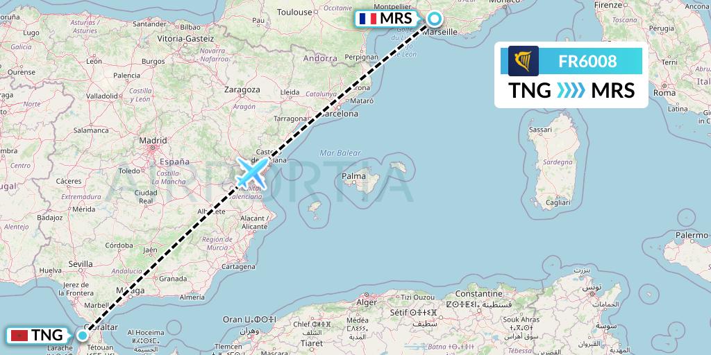 FR6008 Flight Status Ryanair: Tangier to Marseille (RYR6008)