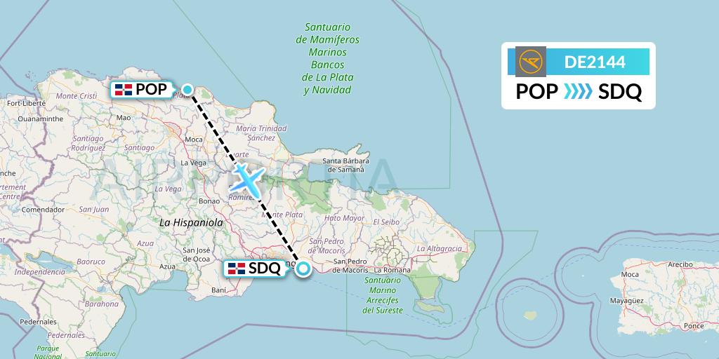 DE2144 Flight Status Condor: Puerto Plata to Santo Domingo (CFG2144)