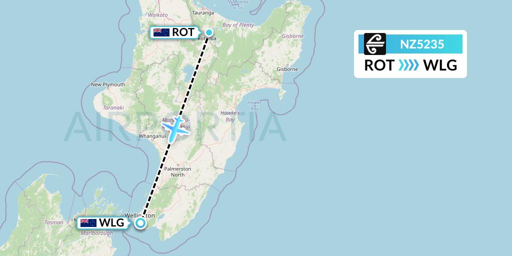 NZ5235 Flight Status Air New Zealand: Rotorua to Wellington (ANZ5235)