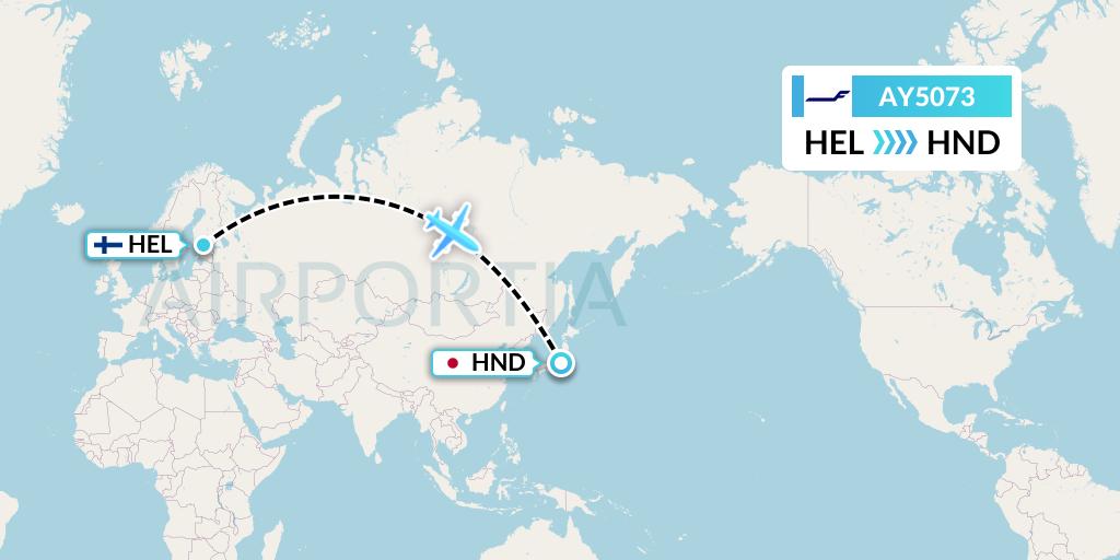 AY5073 Flight Status Finnair: Helsinki to Tokyo (FIN5073)