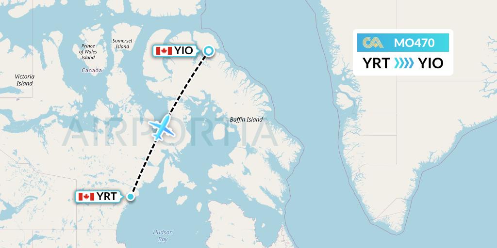 MO470 Flight Status Calm Air: Rankin Inlet to Pond Inlet (CAV470)