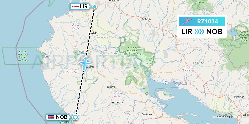 RZ1034 Flight Status Sansa Airlines: Liberia to Nicoya (LRS1034)