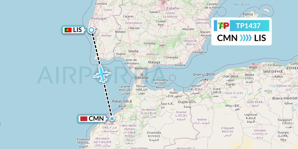 TP1437 Flight Status TAP Portugal: Casablanca to Lisbon (TAP1437)