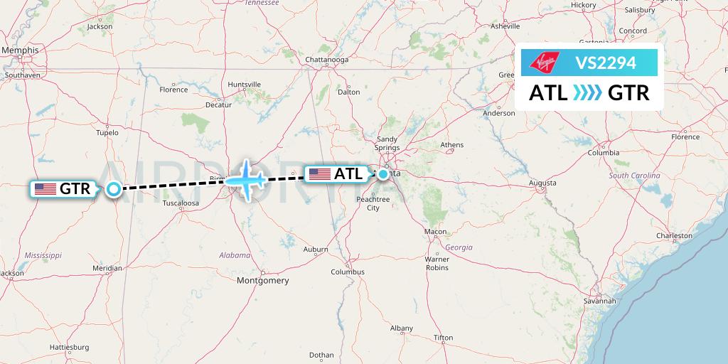 VS2294 Flight Status Virgin Atlantic Airways: Atlanta to Golden ...