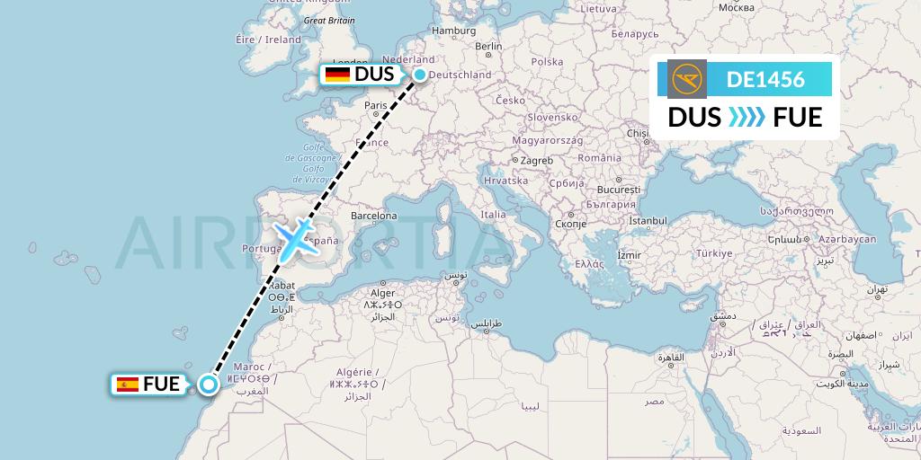 DE1456 Flight Status Condor: Dusseldorf to Fuerteventura (CFG1456)