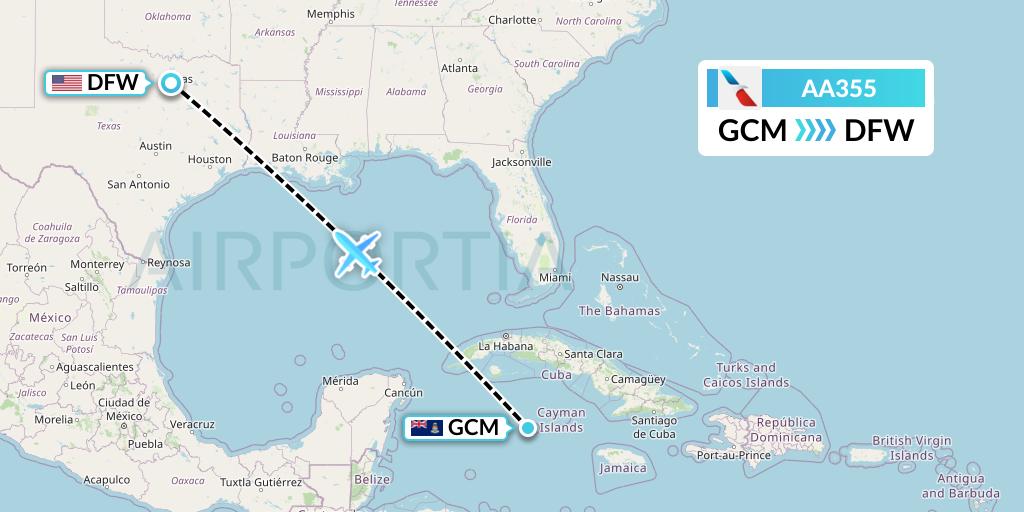 AA355 Flight Status American Airlines: George Town to Dallas (AAL355)